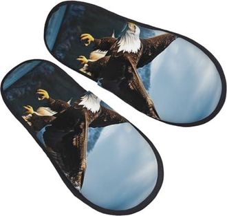 Generic Pantoufles Eagle À La Chasse Anti Odeur Pantoufles En Coton Épais Chaussons Maison Pour Chambre DIntérieur Unisex M