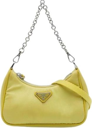 Prada Pre-owned Nylon Satchel - - Pre-owned - Damen - Gelb - ONE SIZE