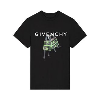 Givenchy Lock T-Shirt - - Tops - Herren - Schwarzk - S