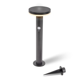 Esotec Solarlampen f&uuml;r au&szlig;en Ribolla 45, PIR Solarleuchte outdoor Garten mit Bewegungsmelder, 36 LEDs, warmwei&szlig;, 3000K, LiFePO4 Akku, Edelstahl, winterfest 1