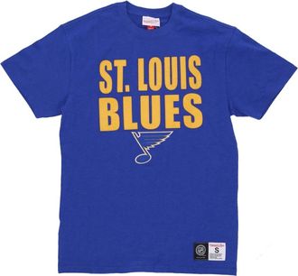 Mitchell & Ness Stlblu Legend&auml;res Slub Tee Kurzarm - - Tops - Herren - Blau - S