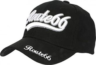 Nyls Cr&eacute;ation Casquette Route 66 Noire Visiere Baseball Tendance - Taille Unique - Noir