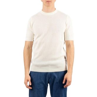 FILIPPO DE LAURENTIIS Crepe Baumwoll-T-Shirt - - Knitwear - Herren - Wei&szlig; - L