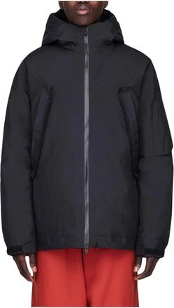 Yohji Yamamoto Homme, Vestes, Noir, Taille: L Veste &agrave; capuche rembourr&eacute;e Gore-Tex