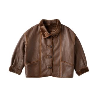 Just things we like JIN Wendbare Shearling Jacke - - Jackets - Damen - Braun - S
