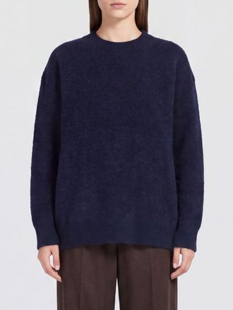 Max Mara S Max Mara Pull ras du cou en pur yak avec &eacute;paules tombantes et finitions c&ocirc;tel&eacute;es