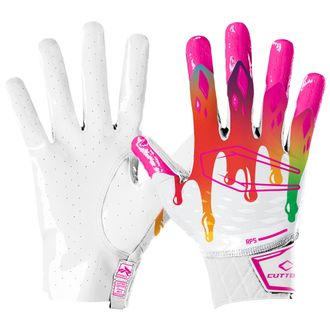 Cutters CG10480-90157-L Rev Pro 5.0 Receiver Gloves LE White/Multi Drip L