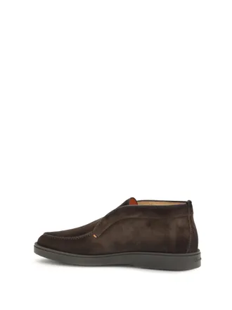 Santoni Calf Leather Slip-On Loafer - Brown