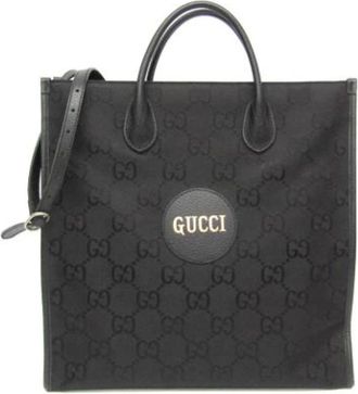 Gucci unisex, Pre-owned, Noir, Taille: ONE Size Sac cabas en nylon Pre-owned