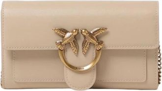 Pinko Pinko, Femme, Sacs, Beige, Taille: ONE Size Love One Wallet