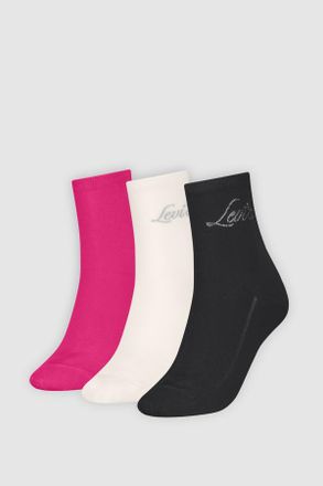 Levi's Short Cut Shine Star Socks 3 Pack - Homme - Multicolore / Black/Pink/White - One Size