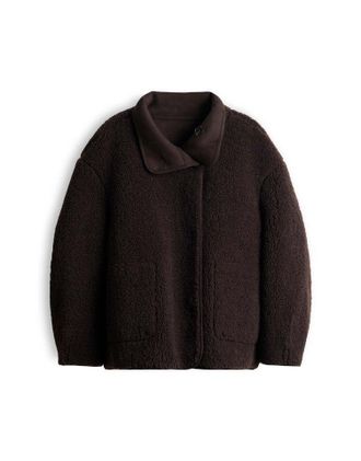 OPUS Winterjacke Haella aus weichem Teddypl&uuml;sch Gerader Schnitt mit Stehkragen und zwei Tragevarianten
