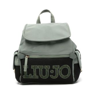 Liu Jo Femme, Sacs, Vert, Taille: ONE Size Sac &agrave; dos multi-poches avec logo style vintage