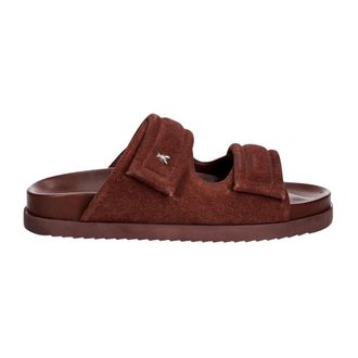 Patrizia Pepe Suede Logo-Detail Pantoletten - - Shoes - Damen - Braun - 36 EU