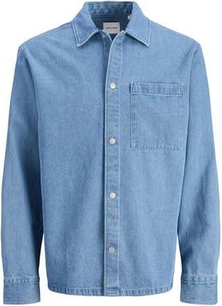 Jack & Jones Jjzac Denim Overshirt Ls, Bleu Jeans Clair, XXL Hommes