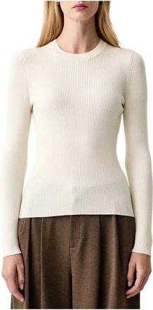 Isabelle Blanche Pull en maille &agrave; col rond - Femme - Pulls - Beige - Taille: 40 FR