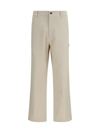 Sebago Mens Trousers Causeway Beige Cotton Canvas Beige-Chalk Beige/chalk