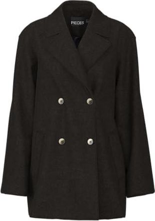 Pieces Pcmarbel Coat Noos Manteau Court, Mole/AOP : chiné, S Femme