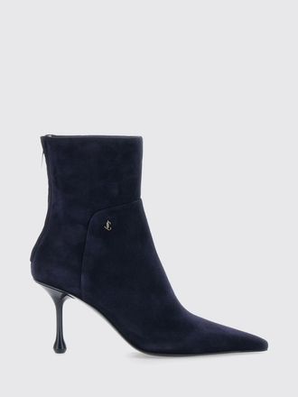 Jimmy Choo London Bottines en daim avec un talon haut en forme de goutte