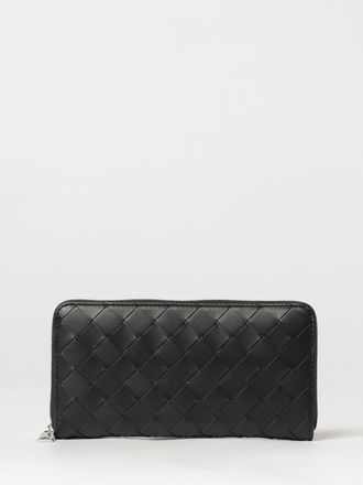 Bottega Veneta Continental Zip-Around-Geldb&ouml;rse aus geflochtenem Kalbsleder
