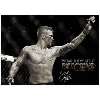 Generic Dustin Poirier The Diamond | Fotodruck Poster | vorsigniert | Pro Glanzpapier | Größe: A3 (29,7 x 42,0 cm) | We fall but we get up