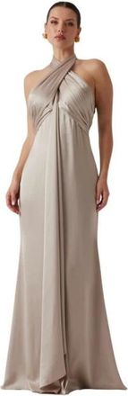 Guess Femme, Robes, Beige, Taille: 44 FR Aretha Draped Maxi Dress