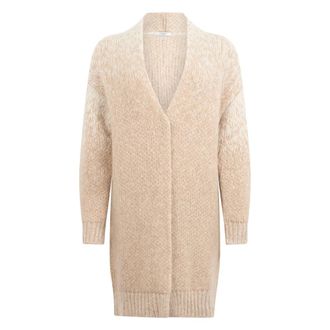 PESERICO Femme, Pulls, Beige, Taille: 40 FR Cardigan ouvert textur&eacute;