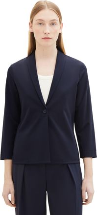 Tom Tailor Damen Regular Fit Basic Blazer Jacke mit 3/4-Arm, 10668 - Sky Captain Blue, S