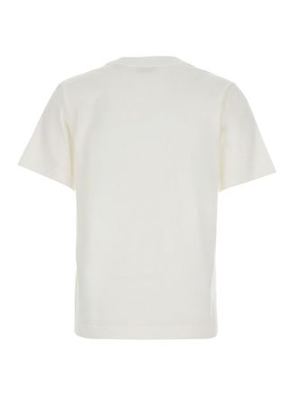 Burberry Womens T-Shirt With Embroidered Ekd Logo White Cotton T-Shirts & Jerseys