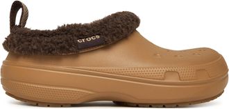 Crocs Pantoletten Crocs Classic Lined Shorty 211380 Braun