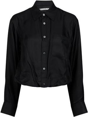Alexander Wang Chemise fluide en soie avec d&eacute;bardeur int&eacute;gr&eacute;