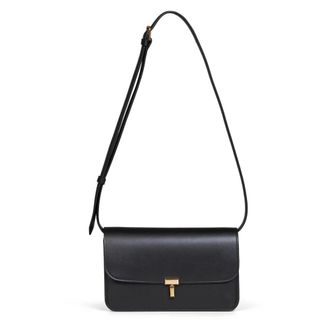 Toteme T-Lock Foldover Clutch - - Bags - Damen - Schwarzk - ONE SIZE