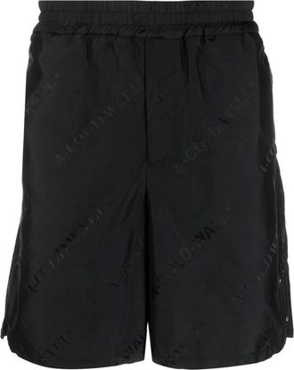 A-Cold-Wall* A-Cold-Wall, Homme, Shorts, Noir, Taille: M Short Imprim&eacute; Logo Int&eacute;gral