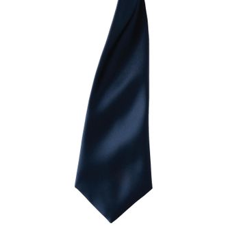 Premier Colours Satin-Clip-Krawatte f&uuml;r Herren (2er-Pack) (Marine)