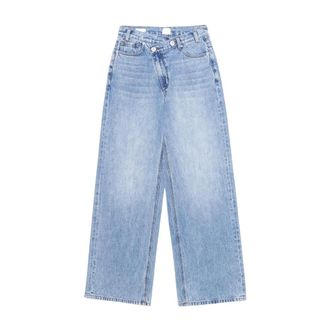 Gianni Lupo Femme, Jeans, Bleu, Taille: W27 Gld6005Q Wide Jeans