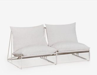Sklum Sklum - Amaro 2-teiliges modulares Gartensofa Gardenia Wei&szlig;