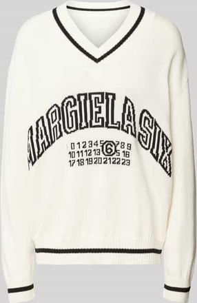 Maison Margiela Oversized Pullover mit V-Ausschnitt