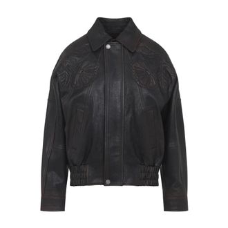 Golden Goose Nappa Leder Bomberjacke - - Jackets - Damen - Schwarzk - S