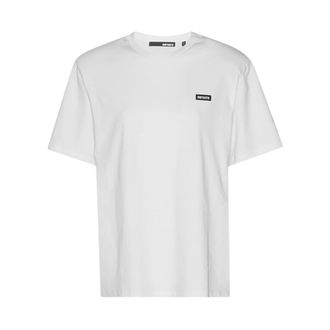 Rotate Rotate Birger Christensen, Femme, Tops, Blanc, Taille: 40 FR T-Shirt à Patch Logo