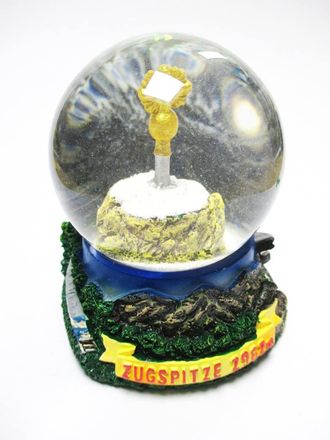Generic Schneekugel Zugspitze Gipfelkreuz Alpen Snowglobe Germany Souvenir