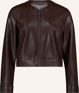 Betty Barclay Kastenjacke In Lederoptik braun