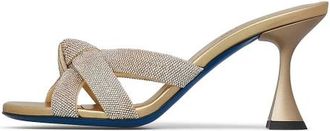 Loriblu Femme, Chaussures, Jaune, Taille: 38 EU Mules en cuir nappa &agrave; brides nou&eacute;es