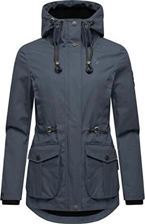 Marikoo Parka de transition légère avec capuche Babetaa Prc XS-XXL pour femme, bleu, M