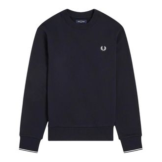 Fred Perry Blaues Crew Neck Sweatshirt - - Sweatshirts & Hoodies - Herren - Blau - XL