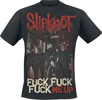 Slipknot Fuck Me Up Homme T-Shirt Manches Courtes Noir S, 100% Coton, Regular/Coupe Standard
