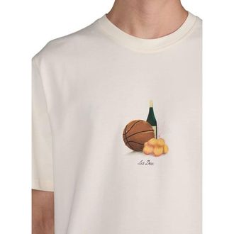 Les Deux T-shirt droit imprim&eacute; en coton