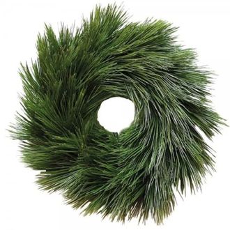 Fink [DL KIEFERKRANZ, Kunstblume, Kunstfasern, Rattan, gr&uuml;n, L. 46 cm, B. 46 cm, H.,6 cm, D. 46 cm