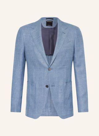 Ermenegildo Zegna Zegna Sakko Mit Leinen Slim Fit blau