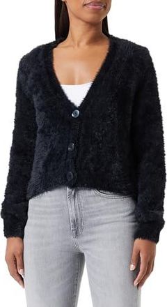 Only Onliggy Ls Crop V-Neck Cardigan KNT, Noir, M Femme
