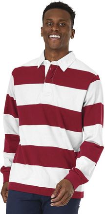 Charles River Apparel Herren Klassisches Rugby-Shirt Hemd, rot/wei&szlig;, XX-Small
